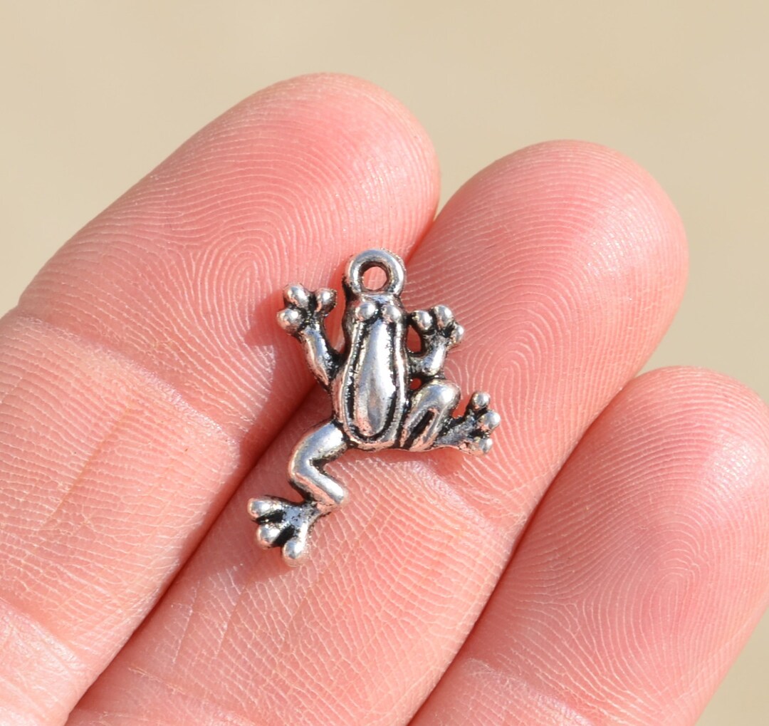 BULK 50 Frog Silver Tone Charms SC2862 - Etsy