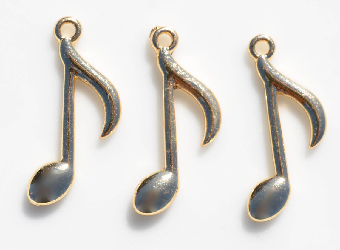 BULK 20 Music Note Gold Tone Charms GC5316 - Etsy