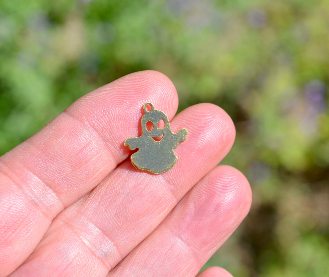 1 Stainless Steel Gold Plated Ghost Charm EB202 - Etsy