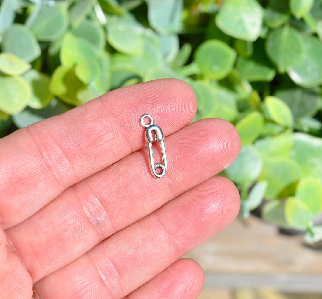 BULK 50 Safety Diaper Pin Baby Silver Tone Charms SC2353 - Etsy