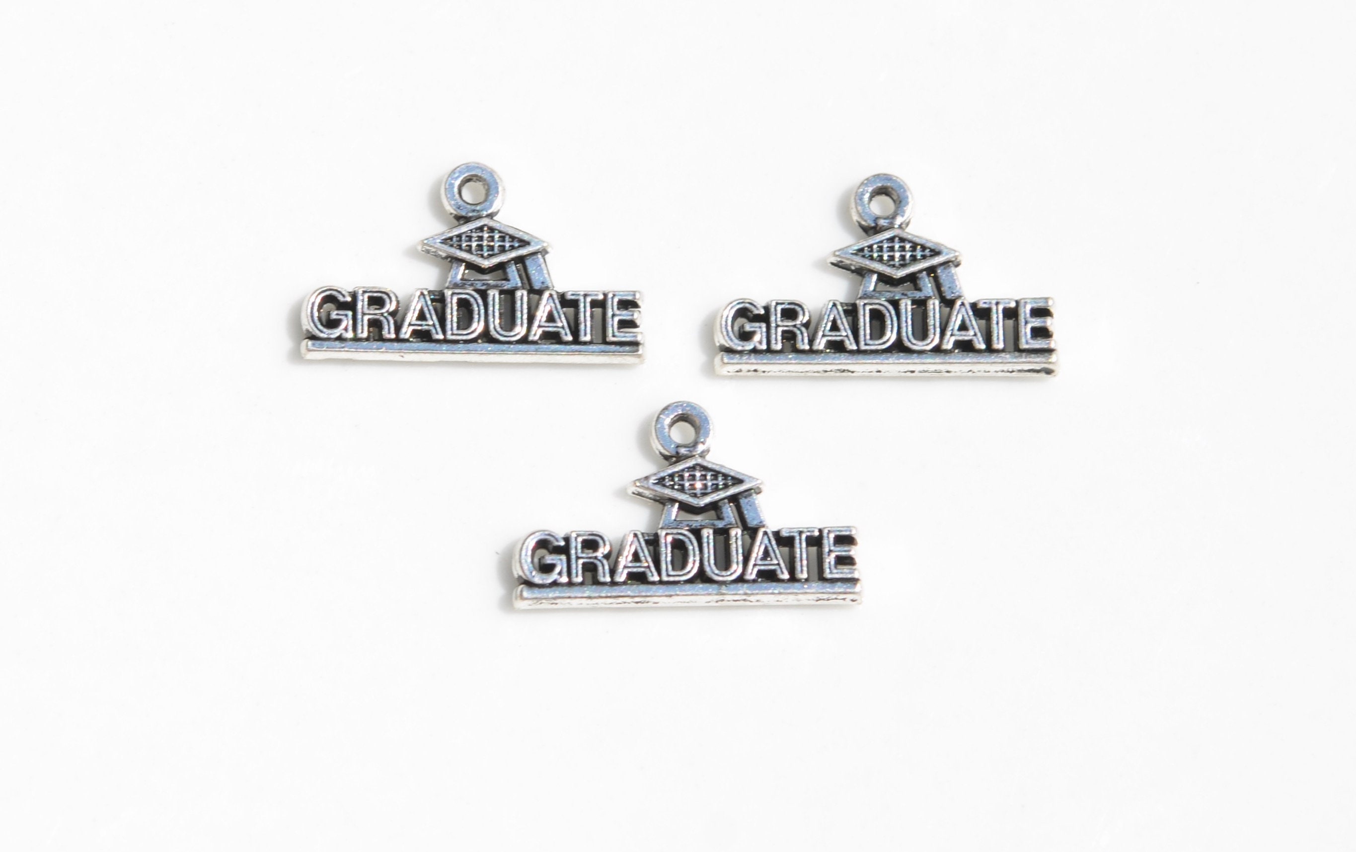 1 Graduate Silver Tone Charm SC3159 - Etsy