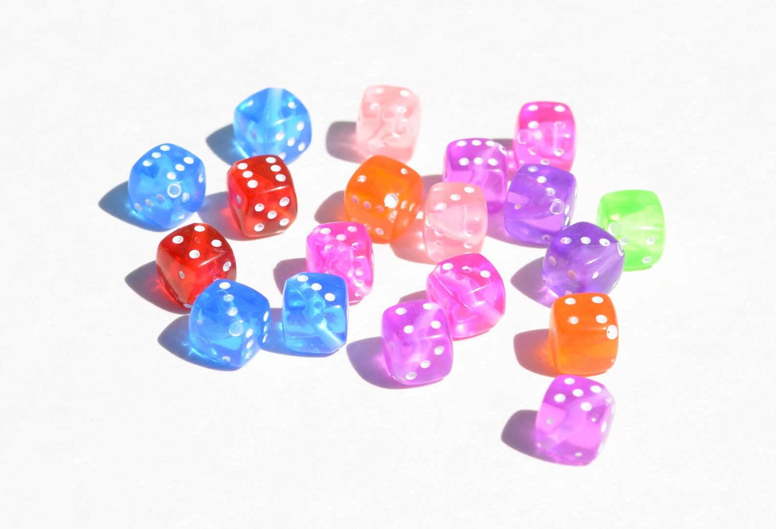 10 Multi Colored 8mm Square Dice Beads BD749 | Etsy