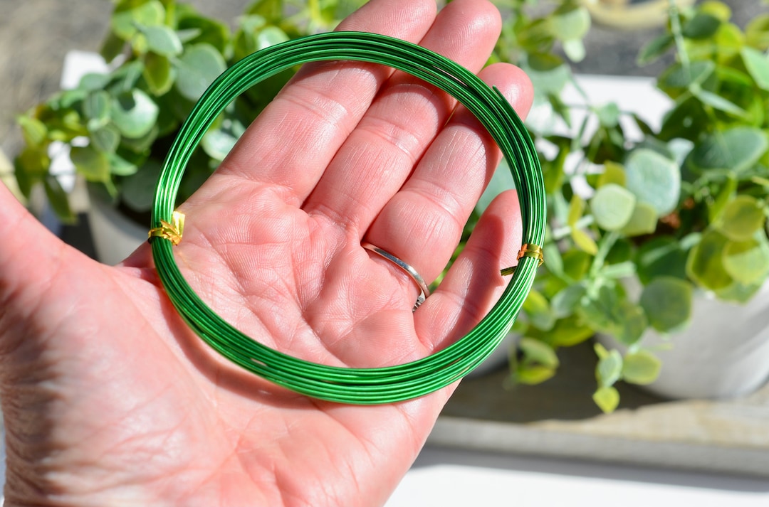 5 Meters Green Craft Wire, Wire Wrapping, 1.5mm Anodized Aluminum Roll ...