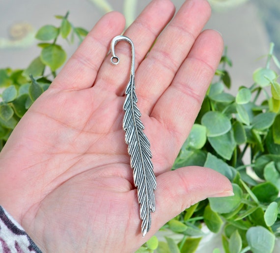 BULK 20 Feather Bookmark Silver Tone Holders F392 | Etsy