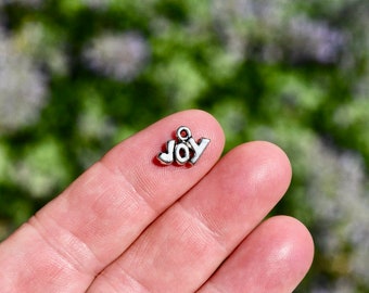 24 Mini Word Charms 8 Each JOY HOPE LOVE Silver Inspirational - Etsy