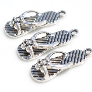 BULK 50 Sandal Silver Tone Charms SC2970 - Etsy