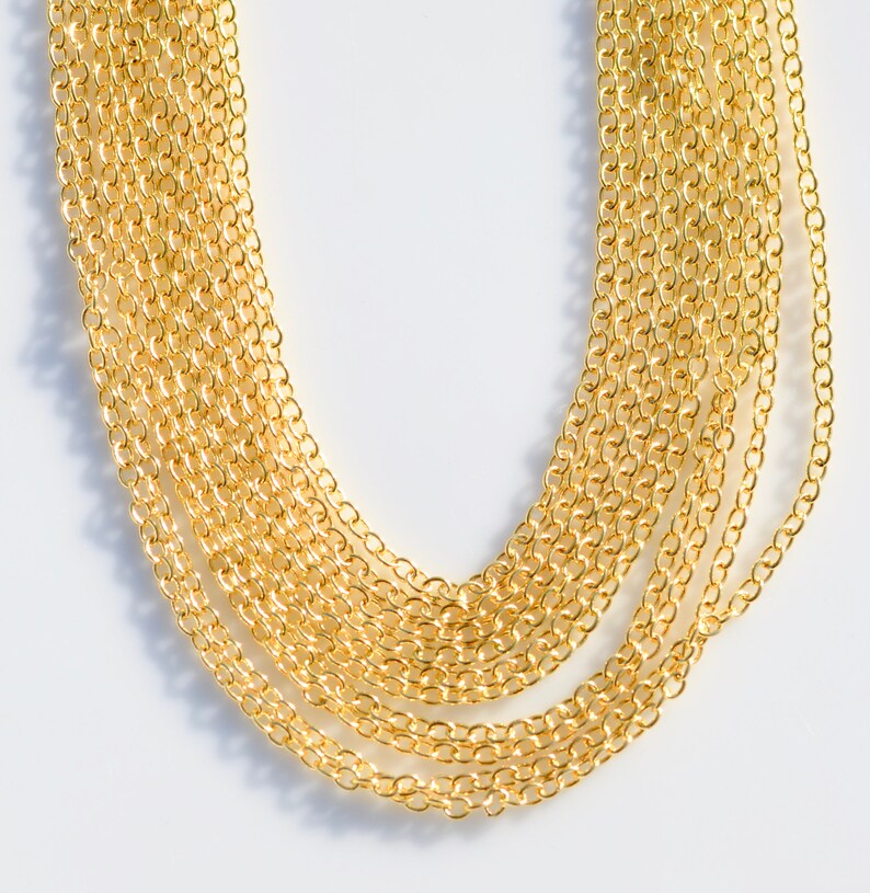 5 Meters Gold Plated Chain C1004 - Etsy