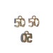 5 Number 50 Gold Tone Charms GC1868 - Etsy