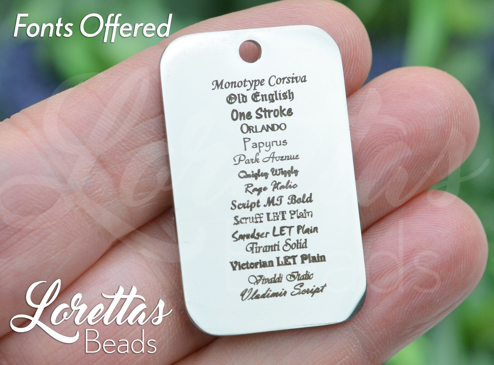 Your Name Custom Laser Engraved Stainless Steel Washer 30mm Charm EB28E ...