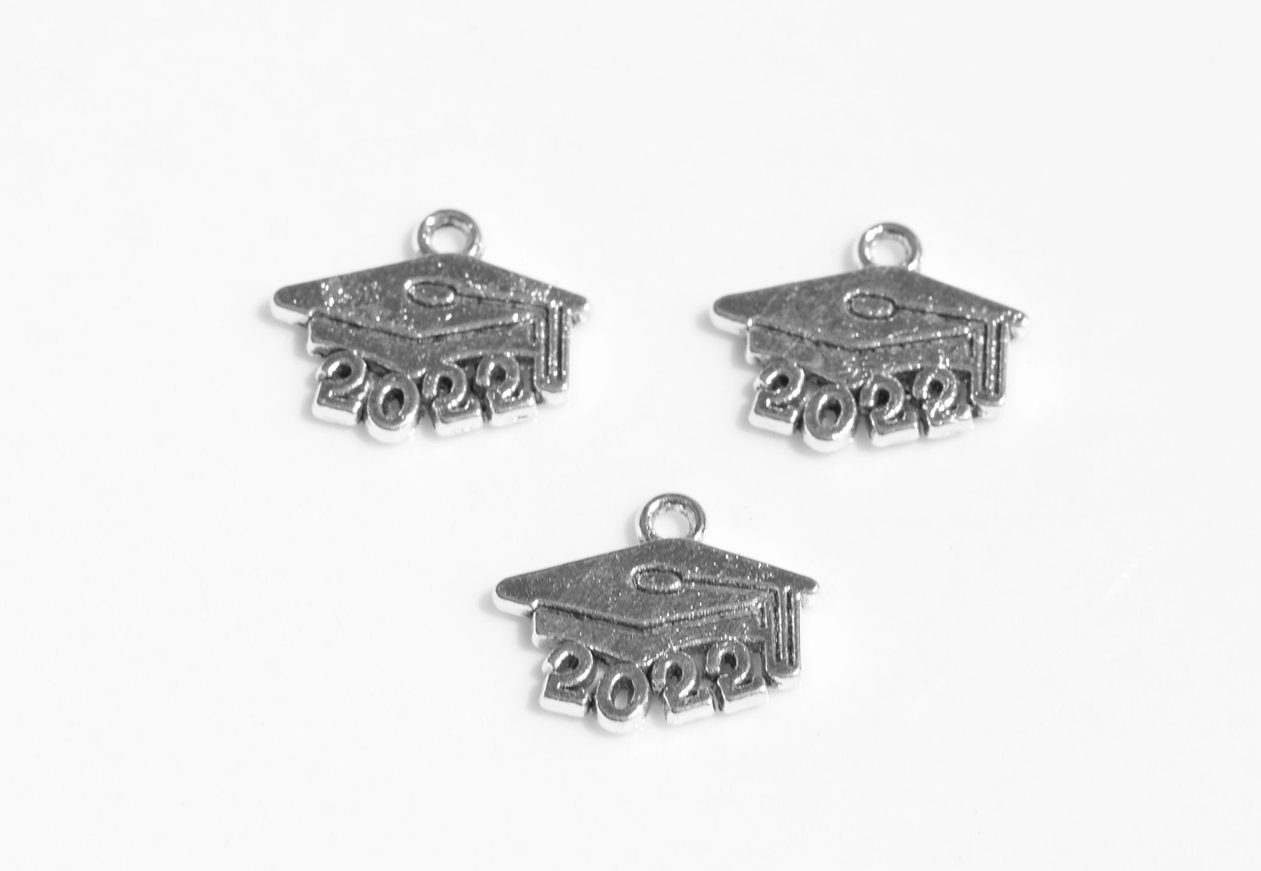 1 Graduation Cap 2022 Silver Tone Charm SC4243 - Etsy