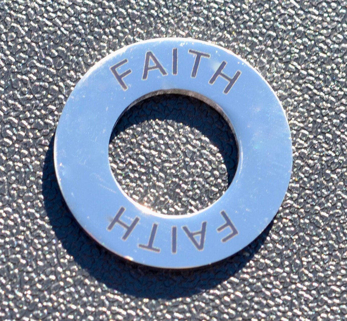 1 Stainless Steel Faith Ring Charm SC5347 | Etsy