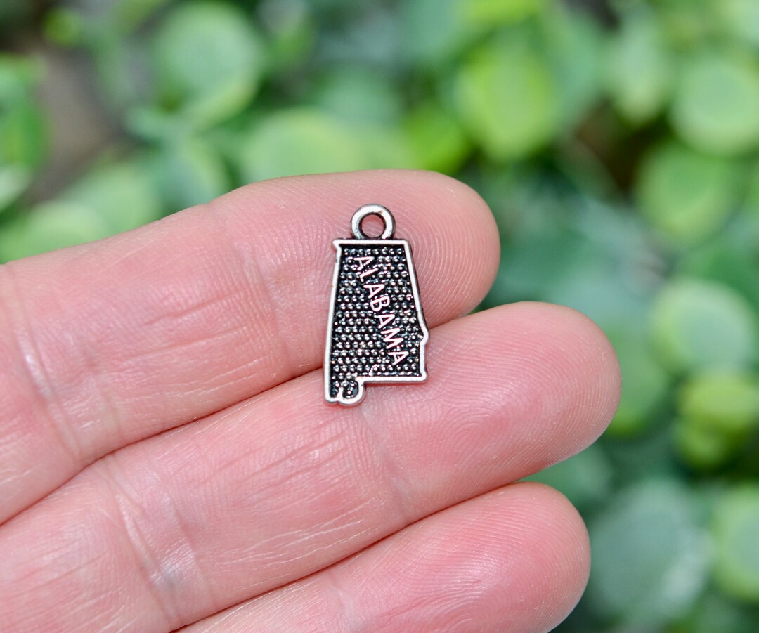 1 State of Alabama Silver Tone Charm SC3076 - Etsy