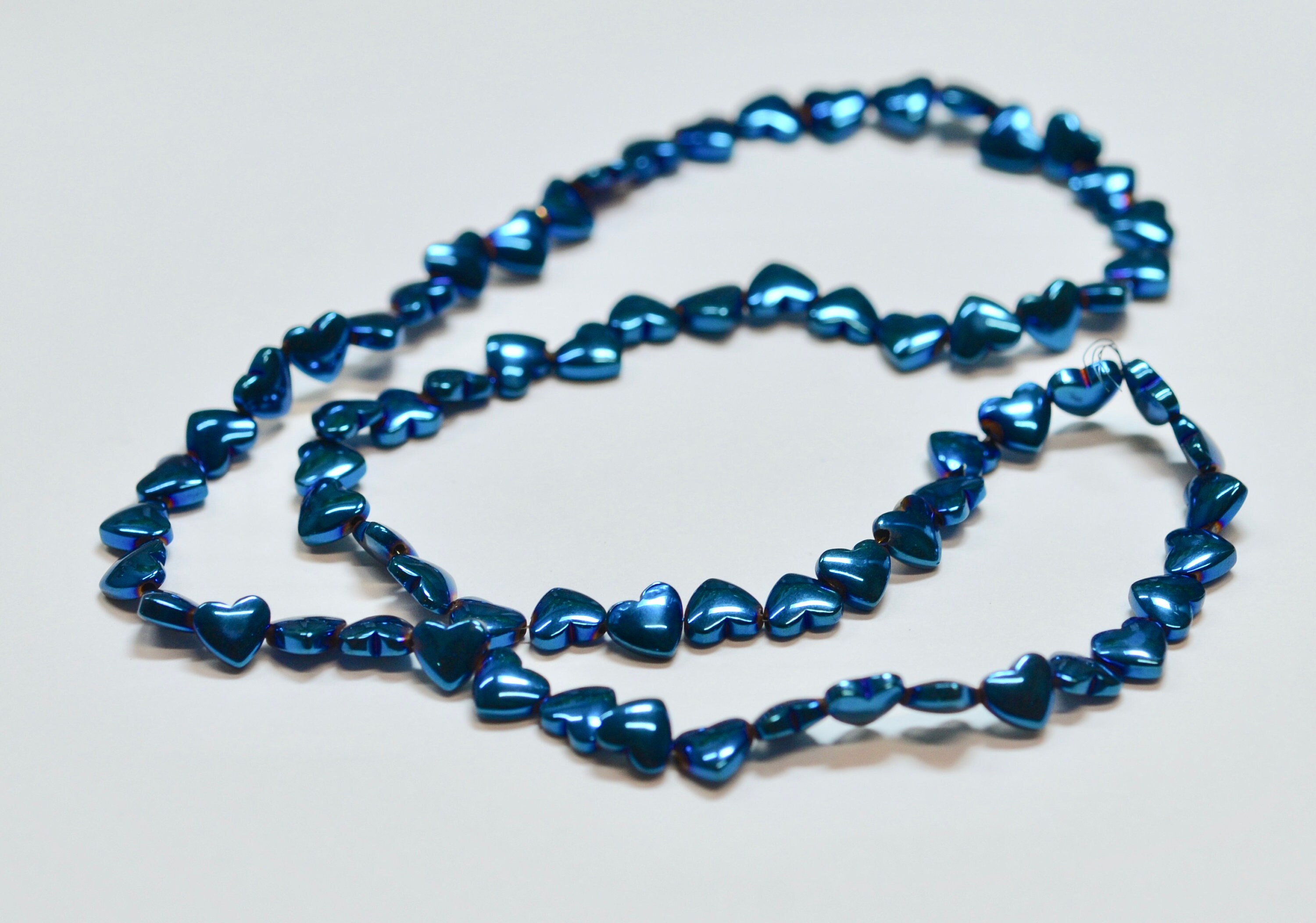 1 Strand Blue Hematite 6mm Heart Shaped Beads BD237 | Etsy