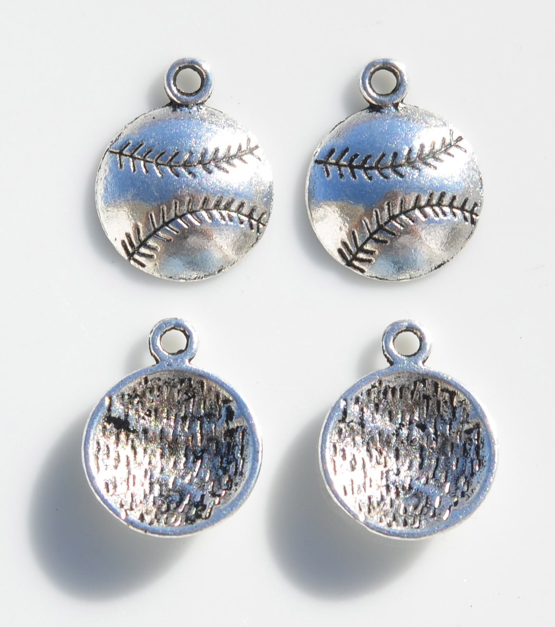 10 Baseball Silver Tone Charms SC1210 - Etsy