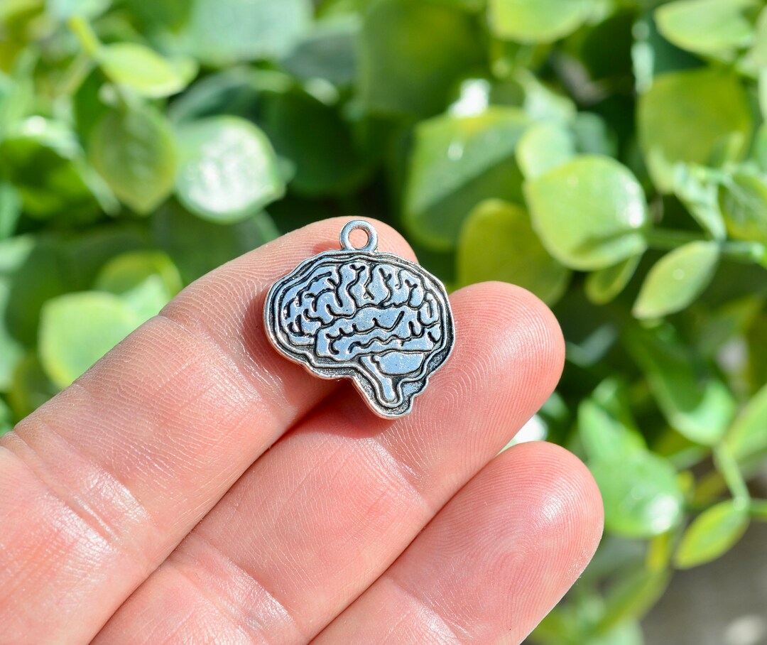 BULK 20 Human Brain Silver Tone Double Sided Charms SC2355 - Etsy