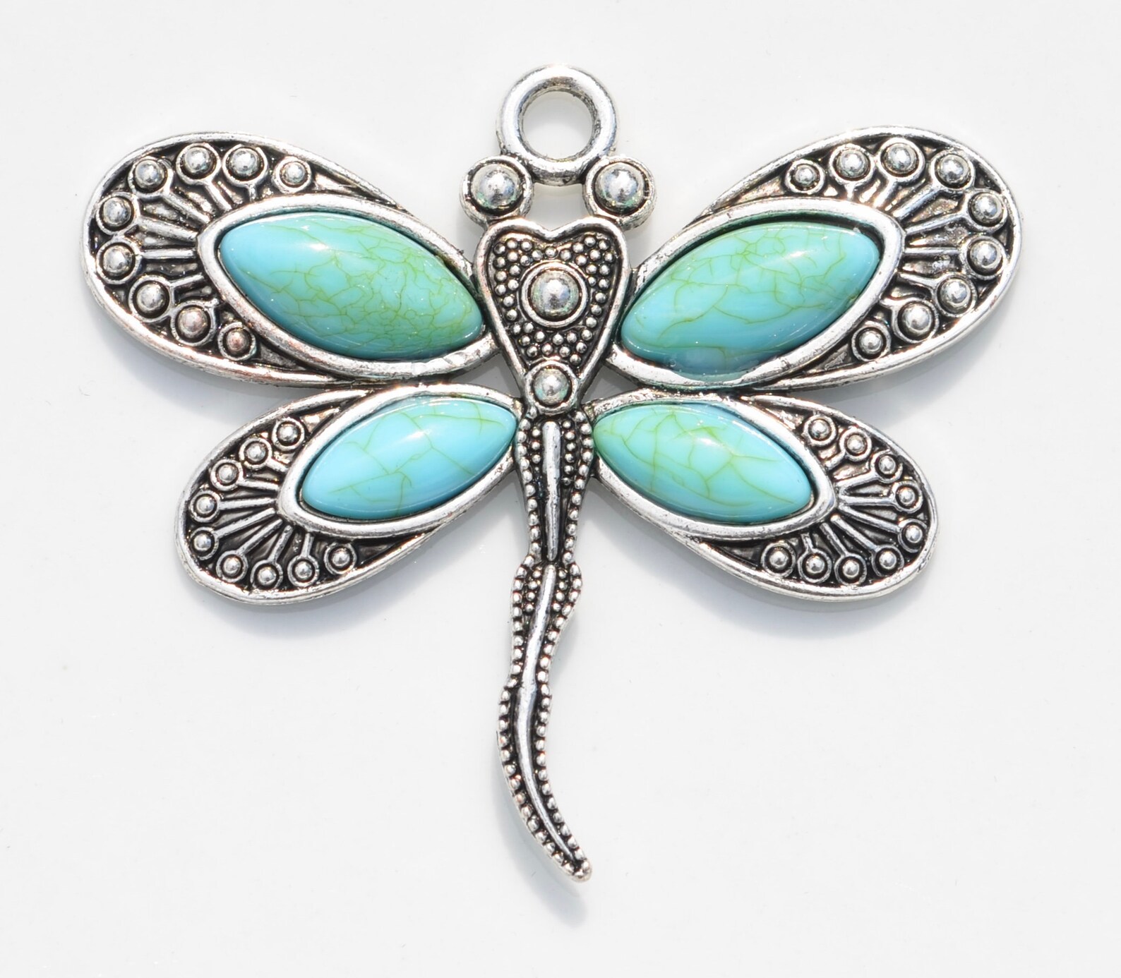 1 Boho Chic Dragonfly With Blue Tone Wings Charms SC6316 - Etsy