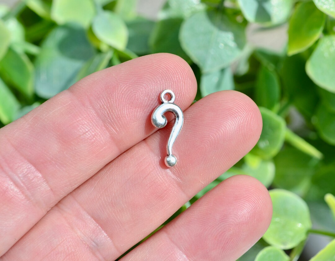 10 Question Mark Silver Tone Charms SC2293 - Etsy