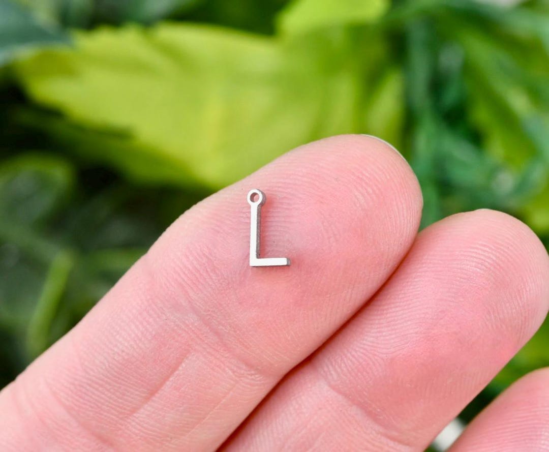 1 Stainless Steel Letter L Charm SC7123 - Etsy