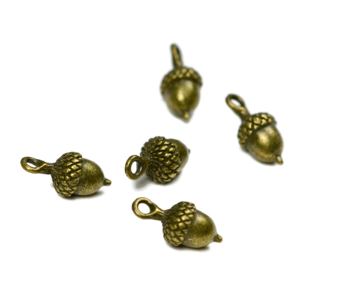 BULK 20 Acorn 3D Bronze Tone Charms BC6004 - Etsy