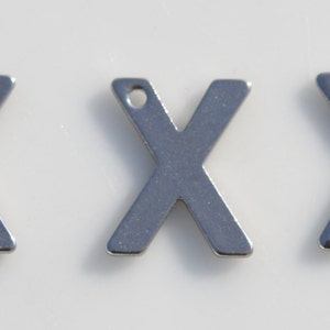 BULK 20 Stainless Steel Letter X Charms SC5073 - Etsy
