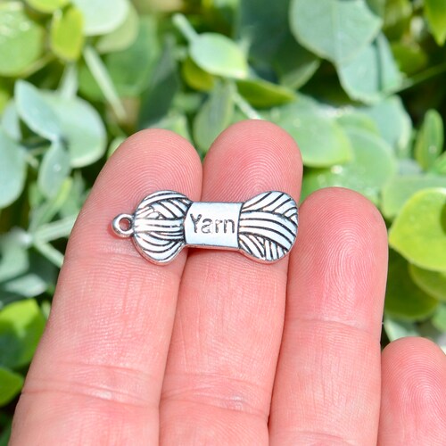 20pcs Yarn Charms Knitting Charms Antique Silver Tone 31x15mm - Etsy