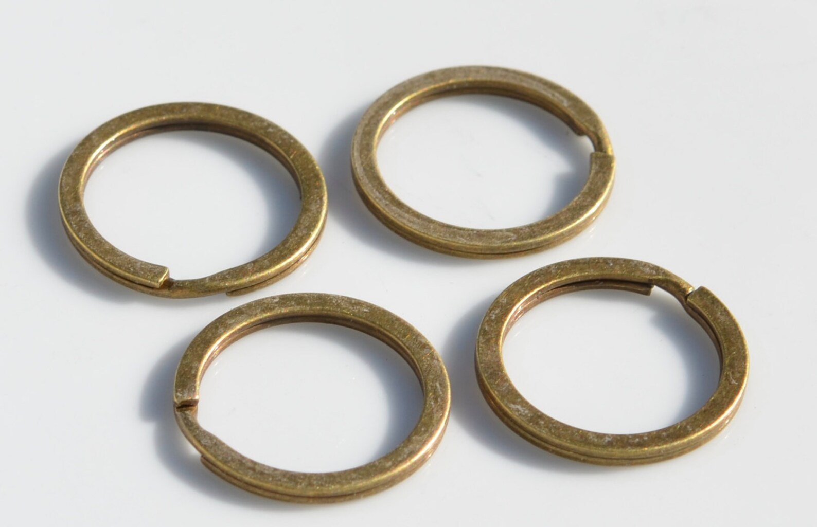 10 Key Ring Split Ring Bronze Tone Holders F410 - Etsy