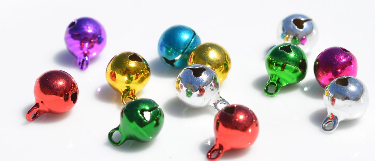 10 Small Colored 14mm Bells SC3336 | Etsy