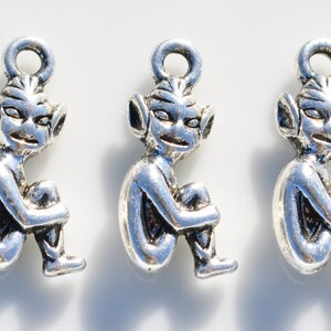 10 Pixie Elf 3D Silver Tone Charms SC5927 - Etsy