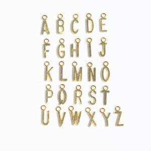26 Alphabet Gold Plated A - Z Charms GC6747 - Etsy