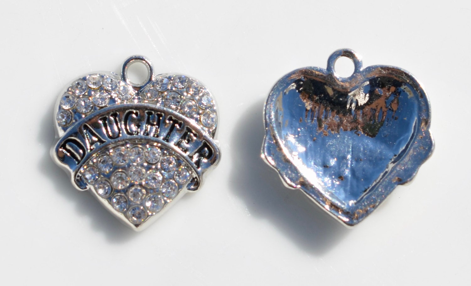 1 Daughter Charm Silver Tone with Rhinestones SC5021 | Etsy