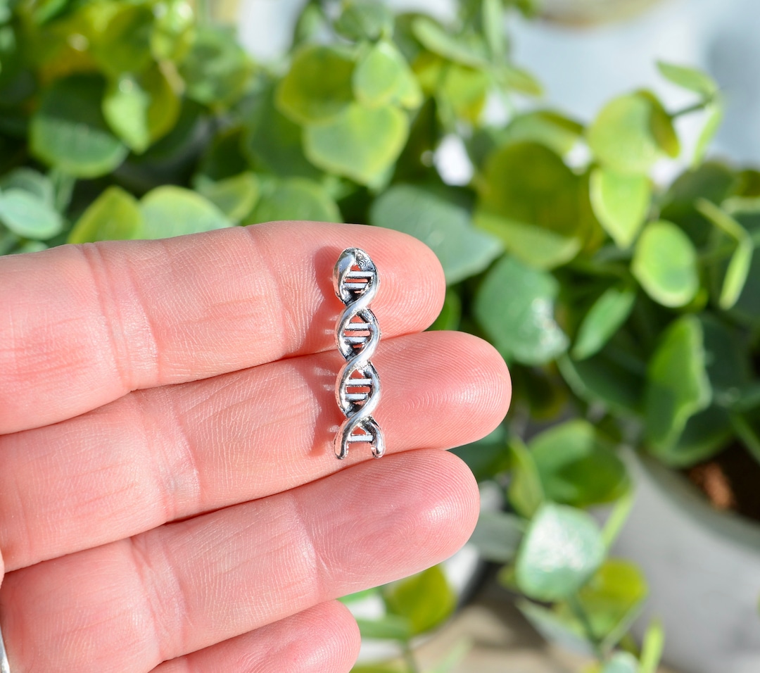 1 Double Helix DNA Silver Tone Charm SC6340 - Etsy