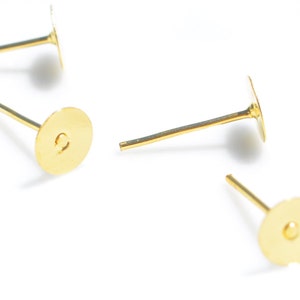 BULK 50 Bright Gold Earring Posts F389 - Etsy