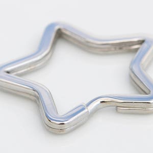 1 Stainless Steel Star Shape Split Key Ring F319 - Etsy