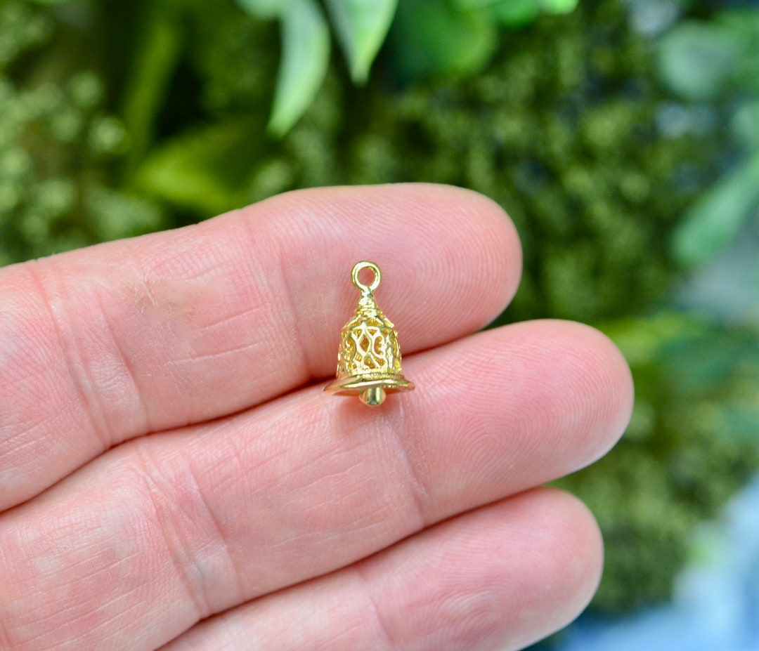 BULK 10 Bell 3D Gold Tone Charms GC3142 - Etsy