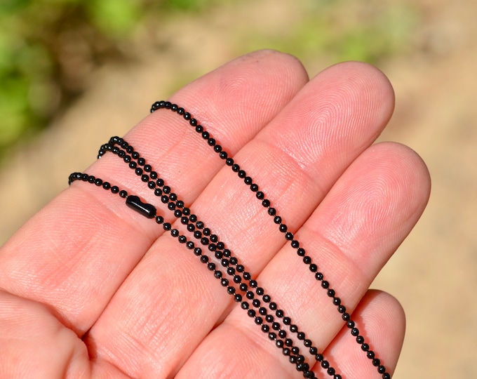 27.5 Long Ball Chain,100pcs Black Ball Chain Necklace With Connectors,2 ...