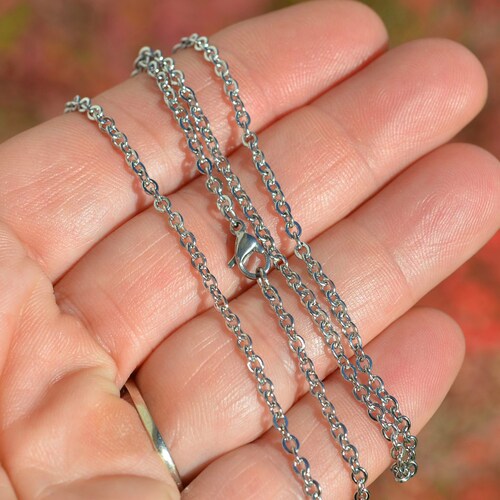 Stainless Steel 2mm Cable Chain With Lobster Clasp - Etsy