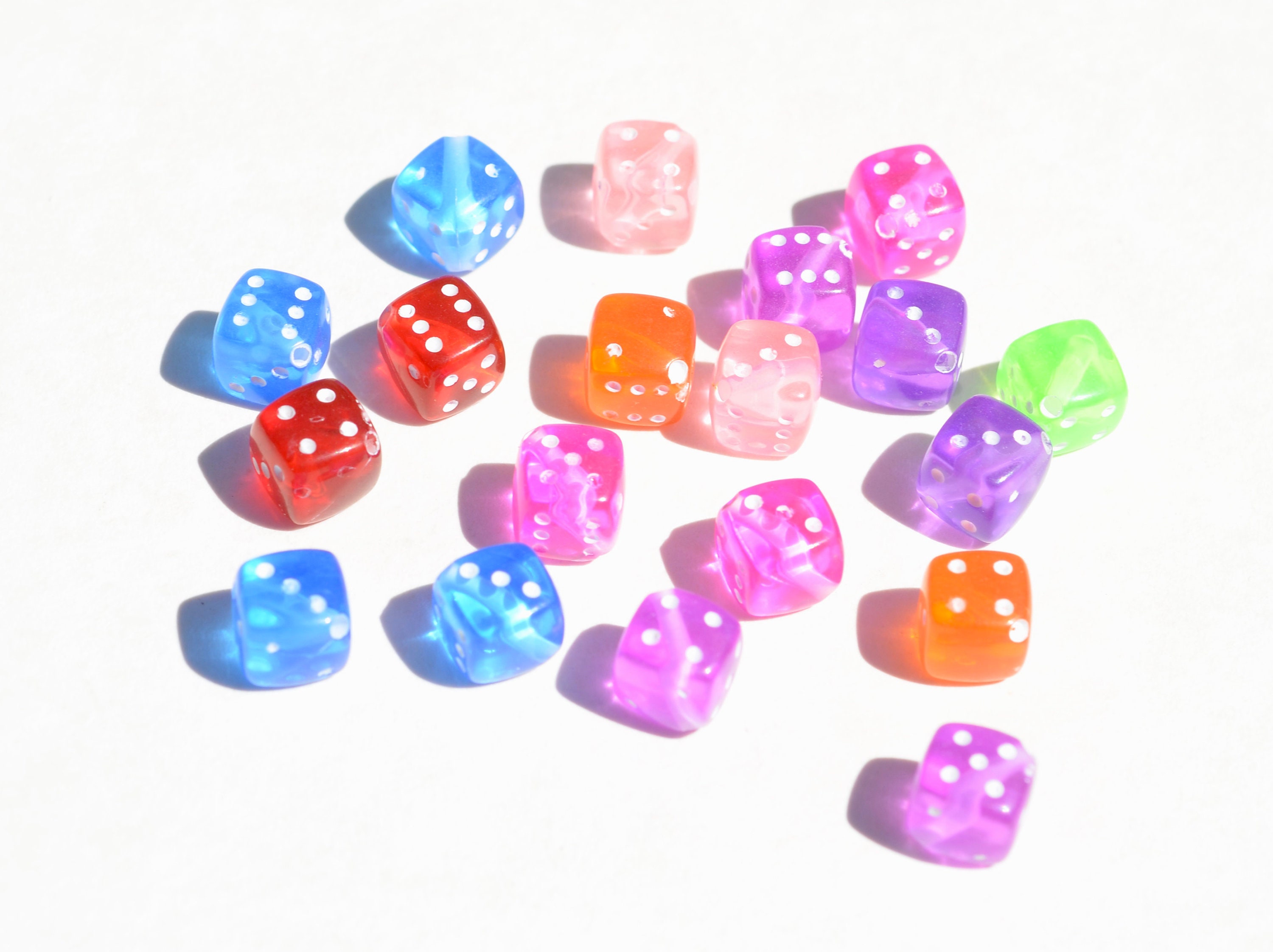 BULK 50 Multi Colored 8mm Square Dice Beads BD749 - Etsy