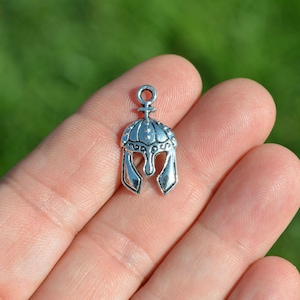 5 Medieval Knight Helmet Silver Tone Charms SC3254 - Etsy