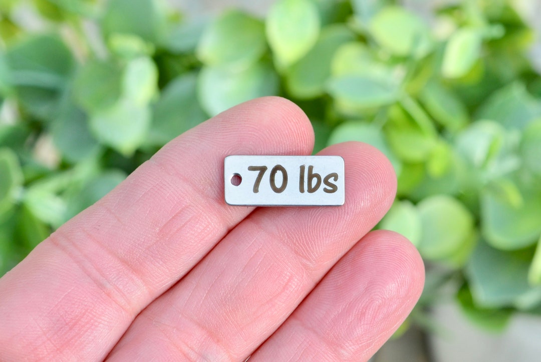 70 Lbs Weight Watcher Custom Laser Engraved Stainless Steel Rectangle ...