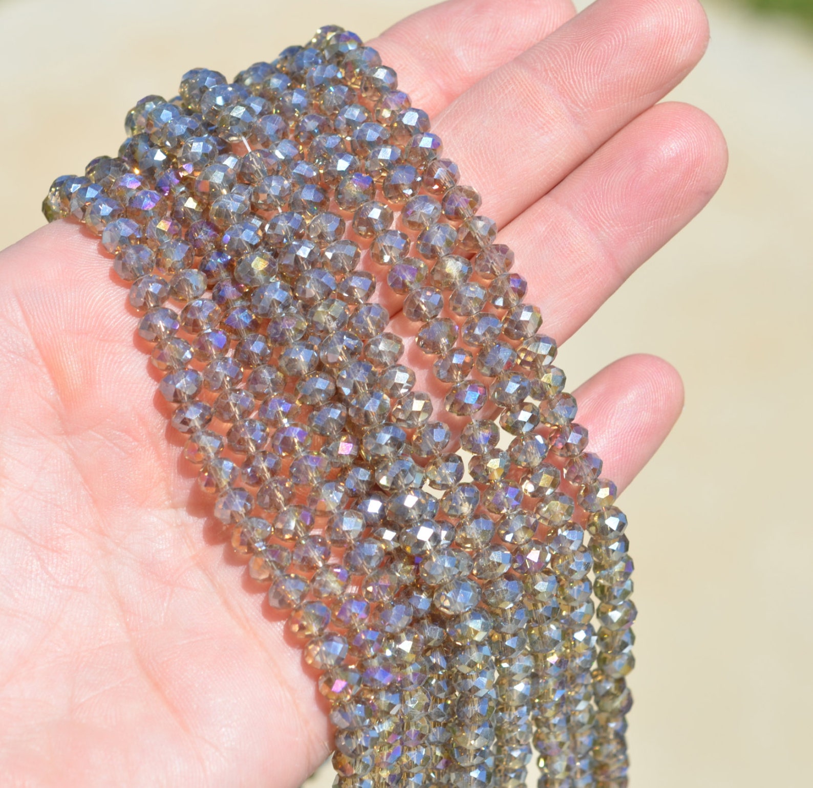 90 Crystal Medium Purple Colored 4 X 6mm Rondelle Beads BD881 - Etsy