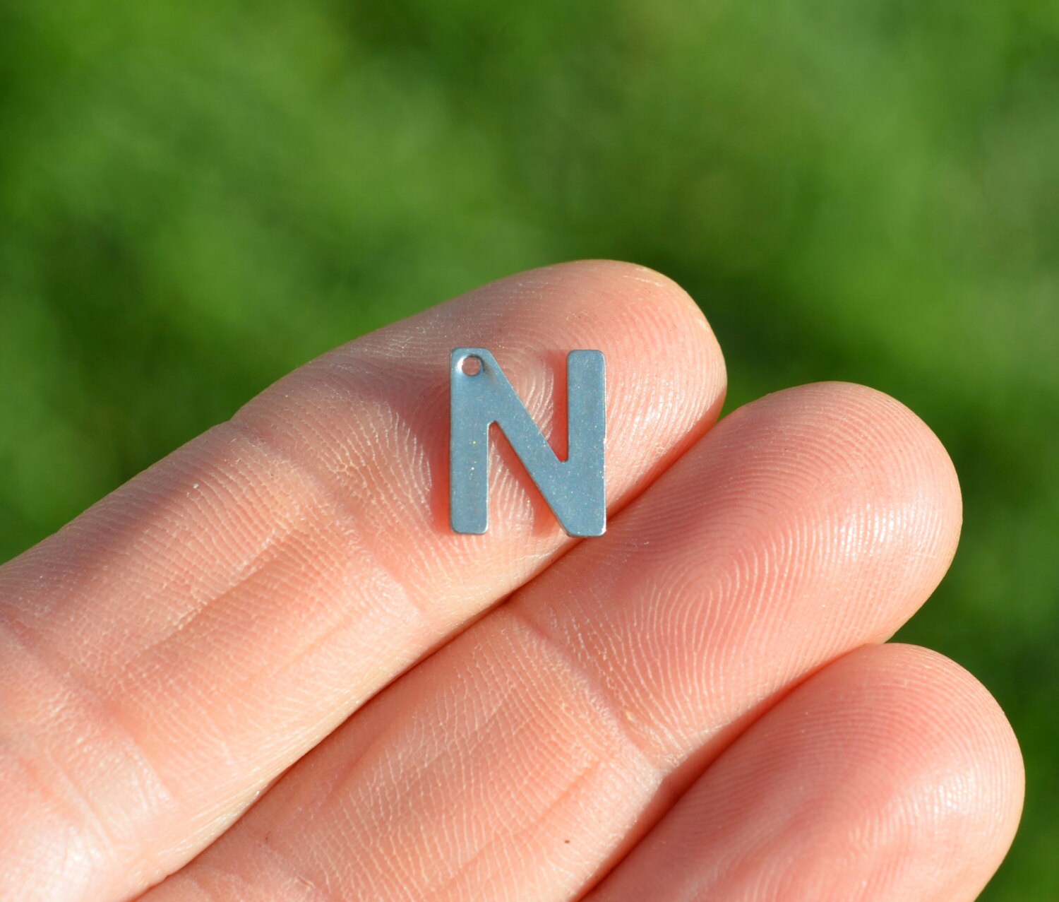 1 Letter N Stainless Steel Charm SC5063 | Etsy