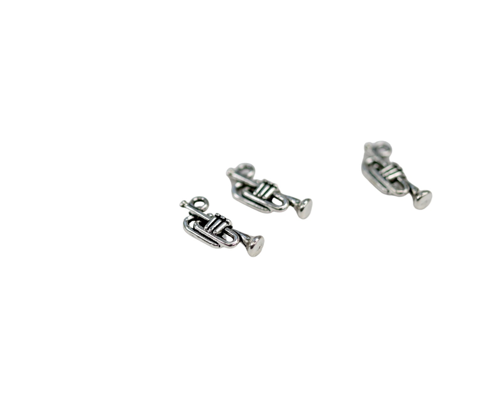 BULK 20 Trumpet Silver Tone Charms SC1923 - Etsy