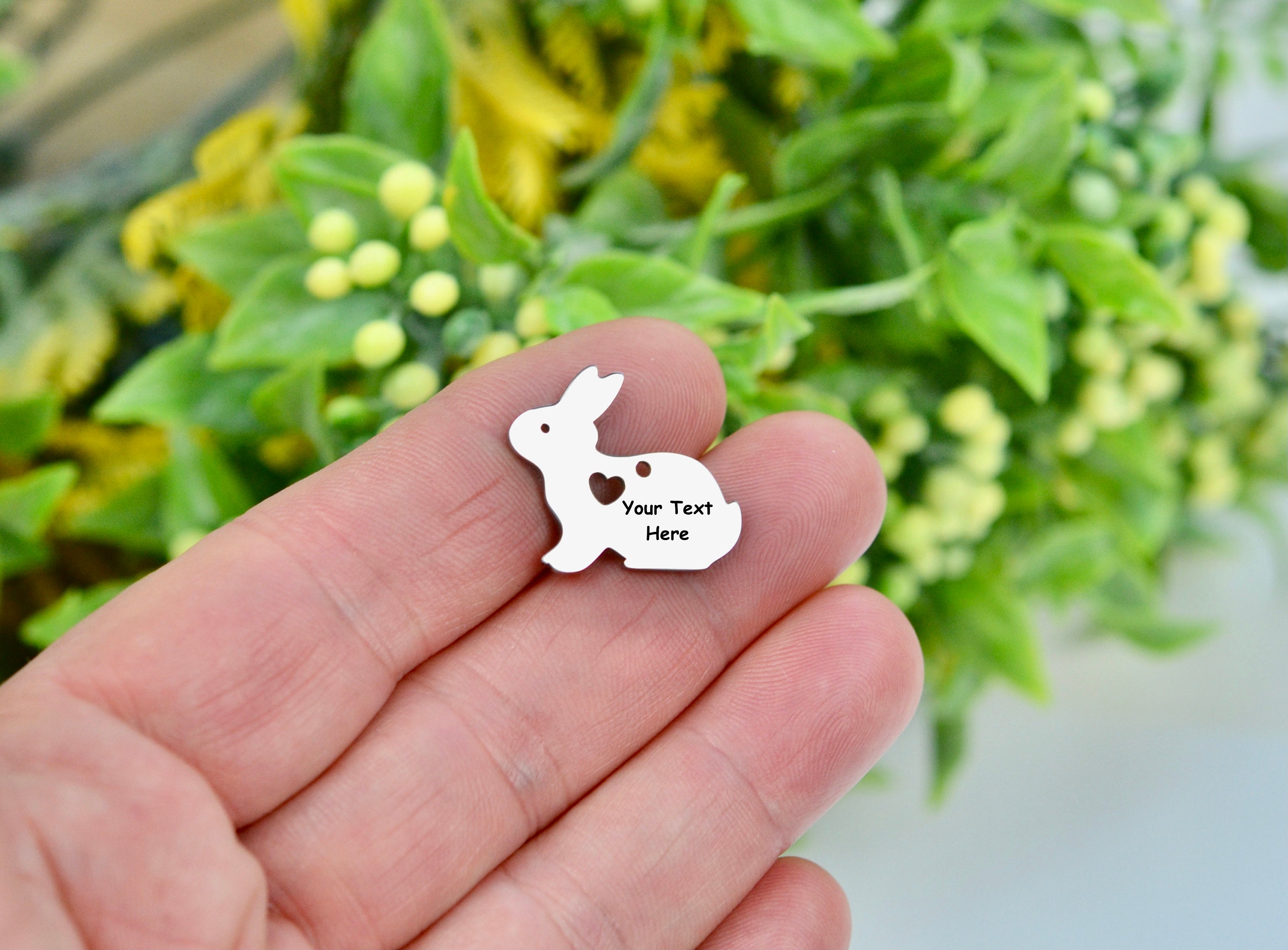 Personalized Stainless Steel Custom Laser Engraved Bunny - Etsy