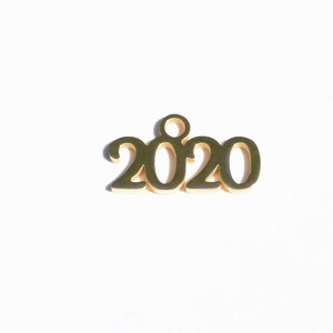 1 Year 2020 Gold Plated Stainless Steel Charm GC2401 - Etsy
