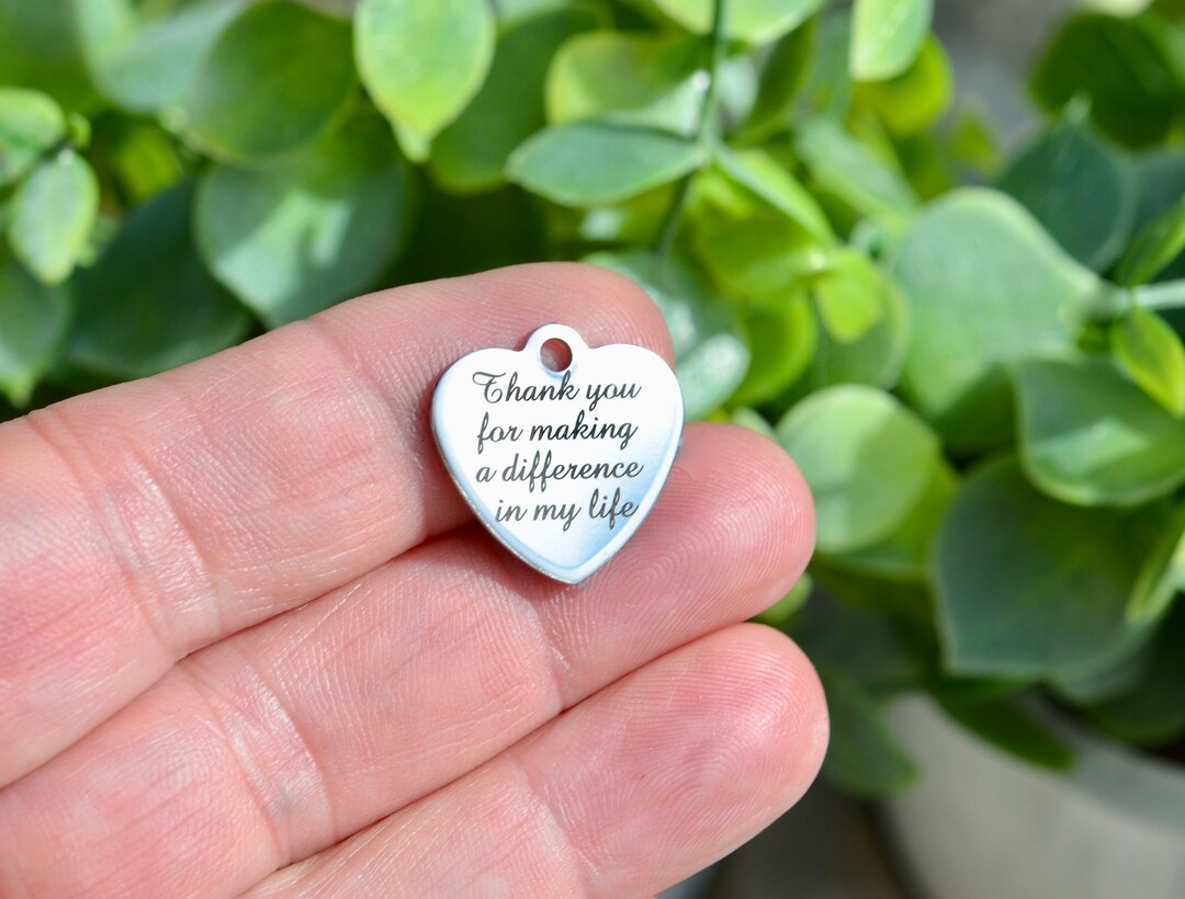 Thank You for Making a Difference in My Life, Custom Laser Engraved ...