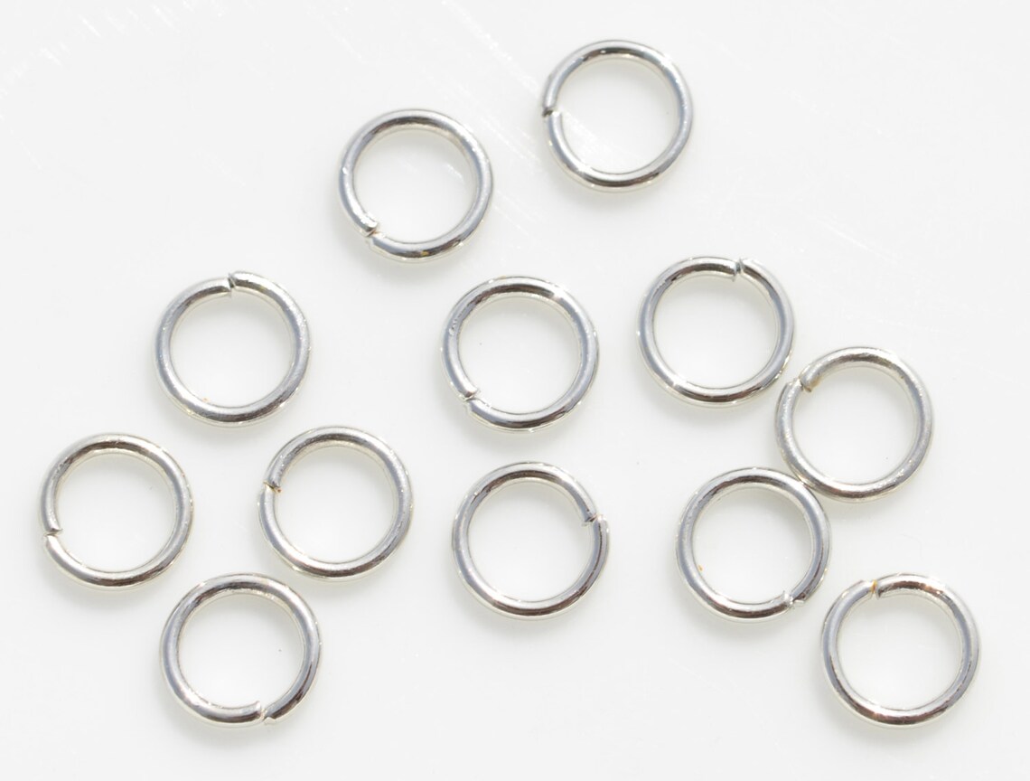 25 Bright Silver Tone 6mm Jump Rings F121 - Etsy