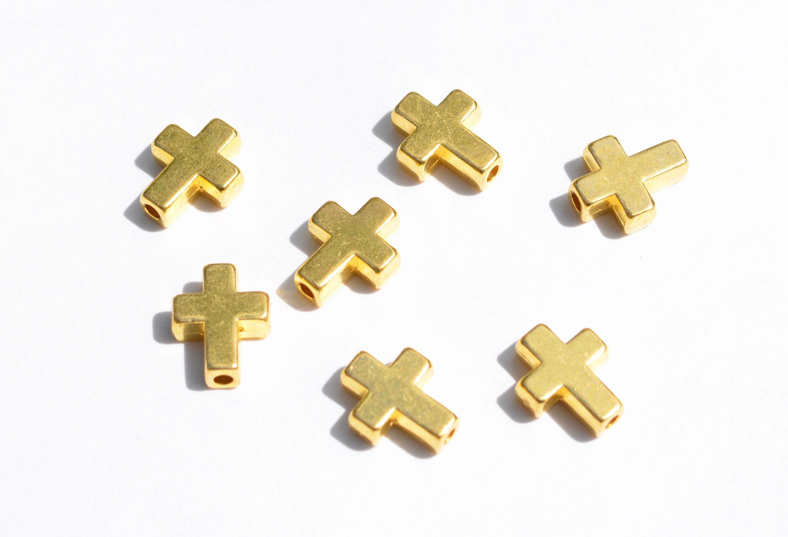 BULK 20 Cross Beads Gold Tone 14 X 12mm BD538 - Etsy