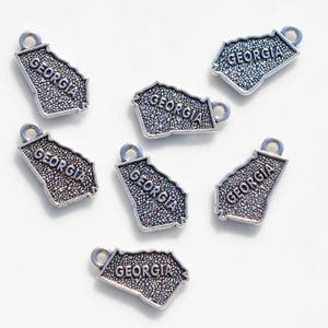 BULK 20 State of Georgia Silver Tone Charms SC5334 - Etsy