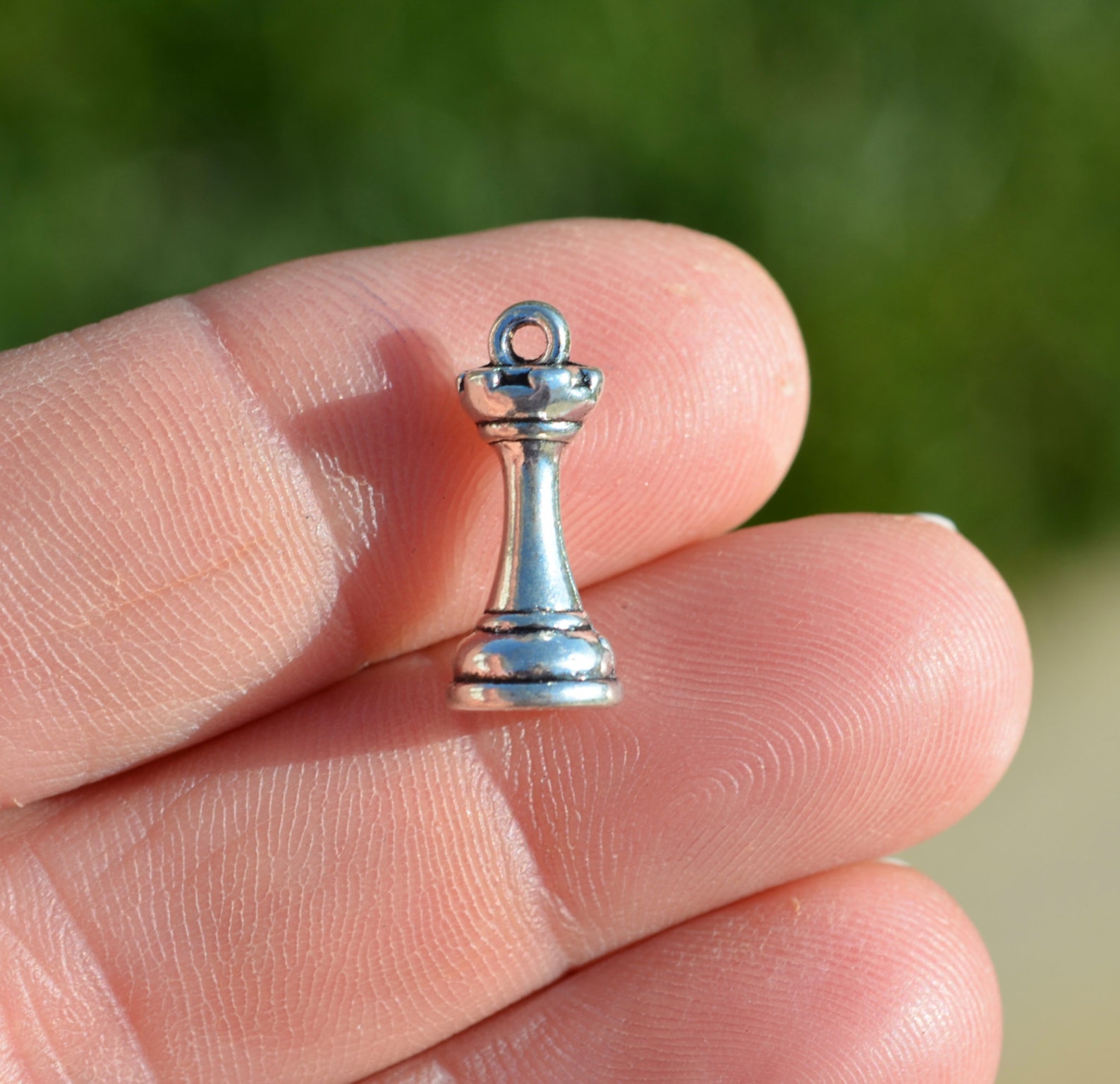 1 Rook Chess Piece Silver Tone Charm SC3358 | Etsy