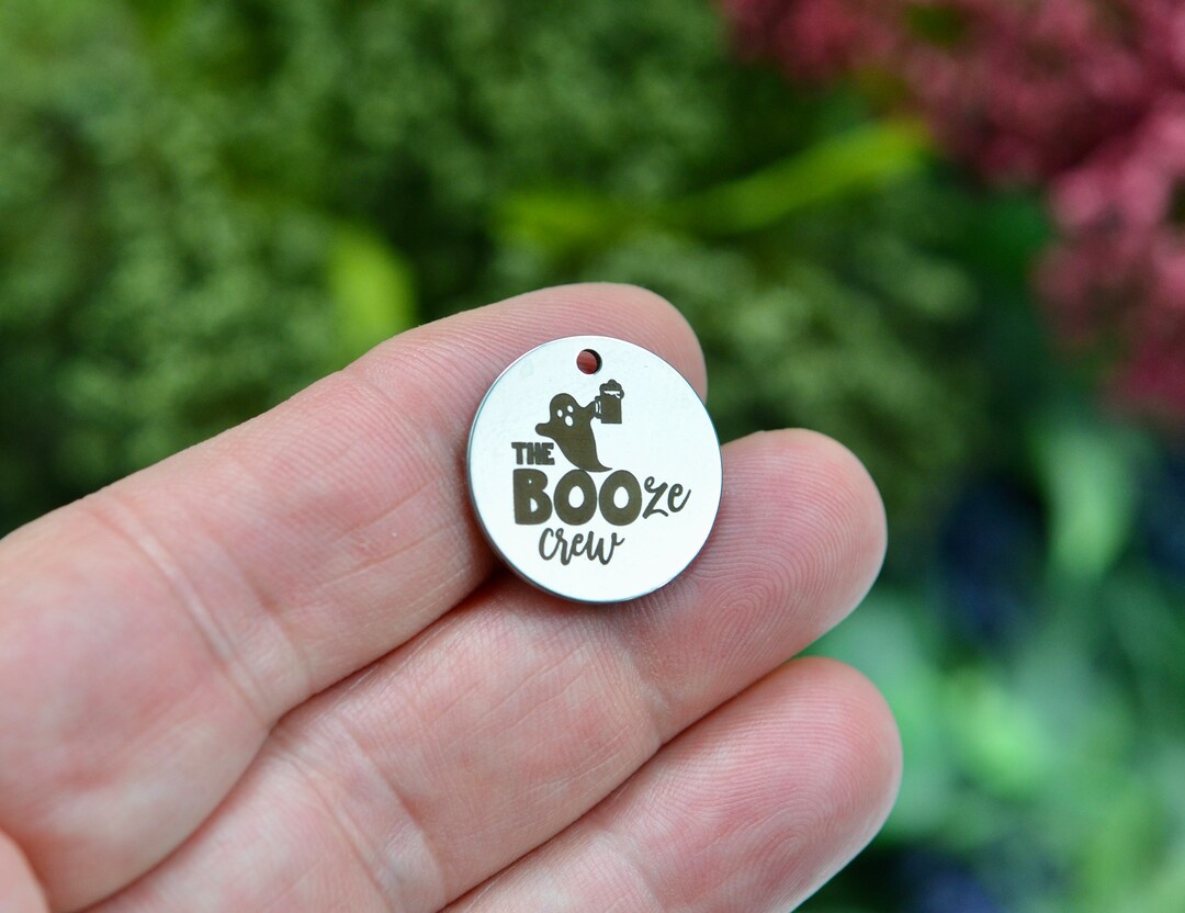 The Booze Crew, Scary Ghost, Laser Engraved Custom Charm CC1140 - Etsy